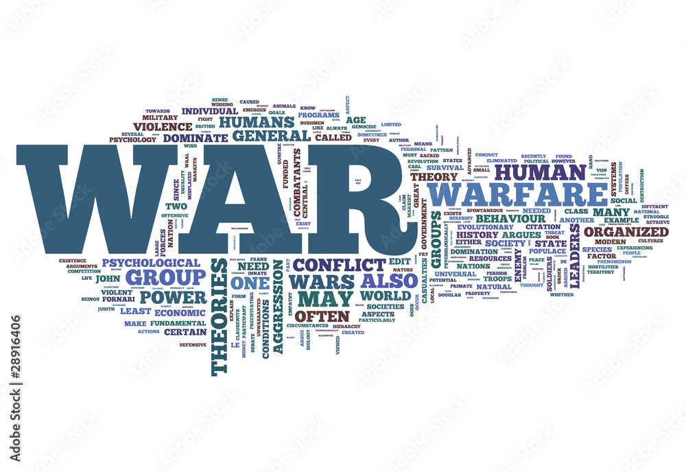 Word Cloud "War" Stock Illustration | Adobe Stock