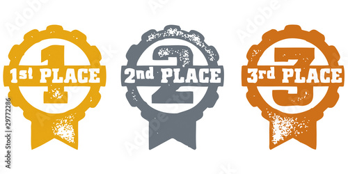 First Second & Third Place Stamps Stock Vector | Adobe Stock