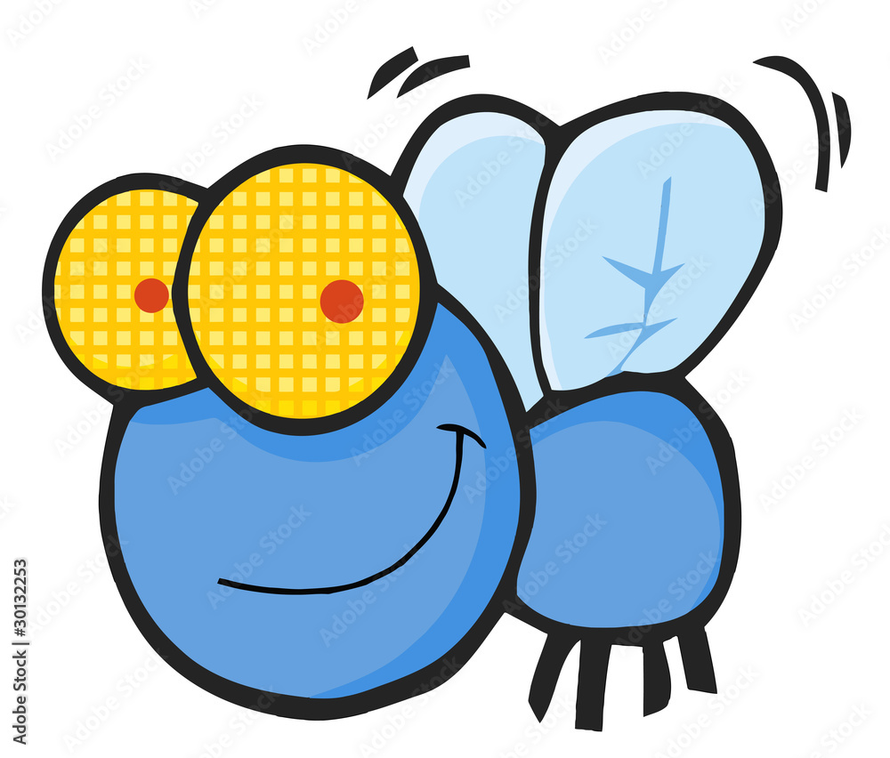 Fly Cartoon Character Stock Vector | Adobe Stock