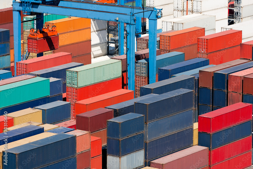 Cargo freight containers Stock Photo | Adobe Stock