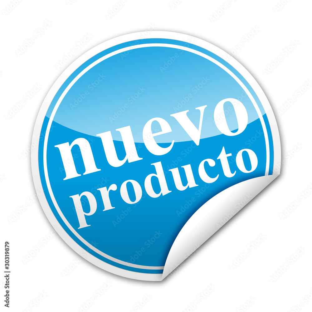 Ilustración de Stock Pegatina NUEVO PRODUCTO con reborde | Adobe Stock