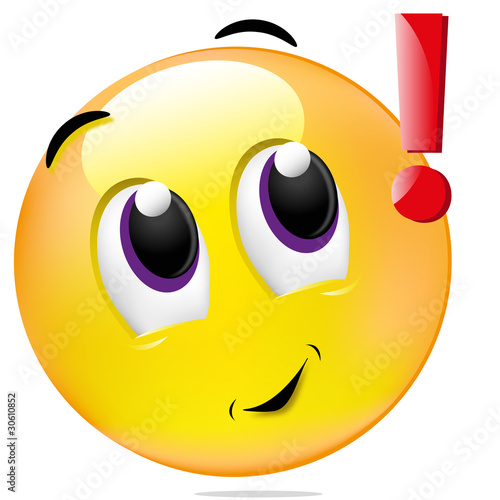 smiley - rufzeichen Stock-Vektorgrafik | Adobe Stock