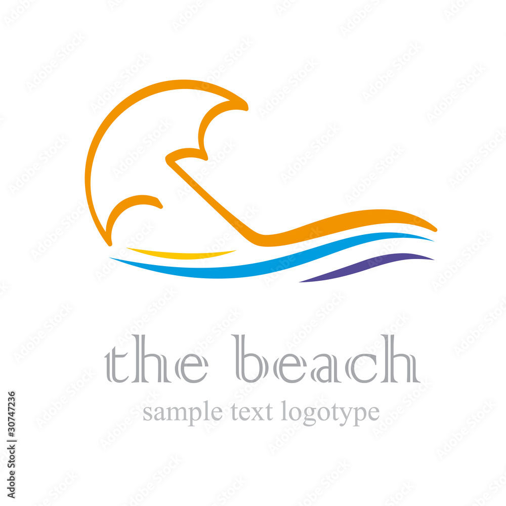 Logo The Beach # Vector Stock Vector | Adobe Stock