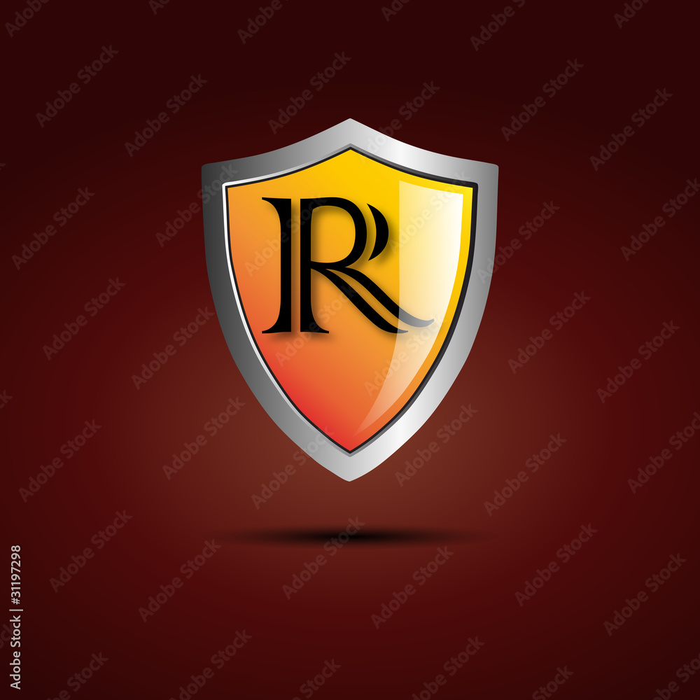 Logo shield initial letter R # Vector Stock Vector | Adobe Stock