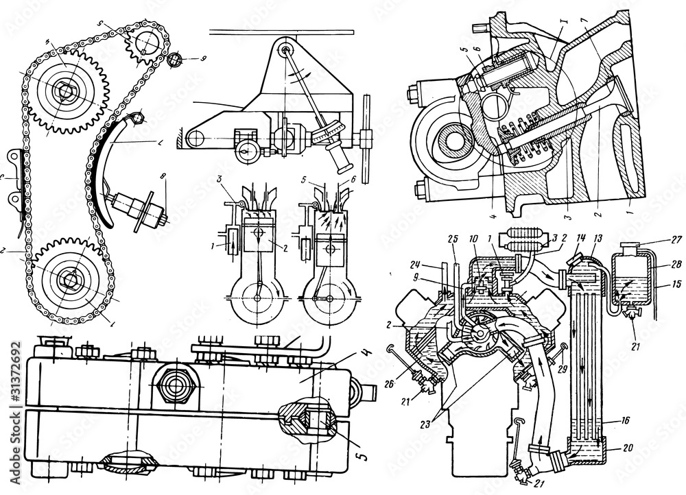 technical drawing Stock Vector | Adobe Stock