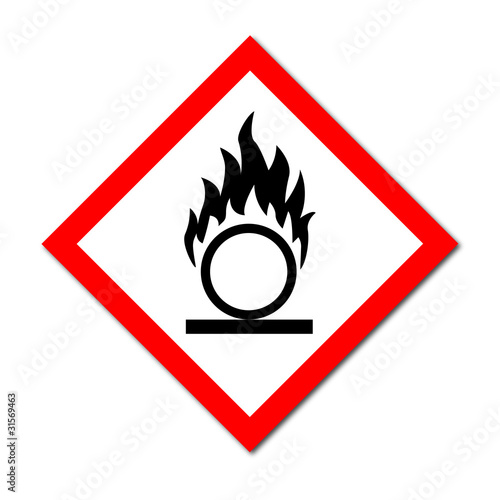 GHS Symbol Oxidising liquids sign Stock Illustration | Adobe Stock