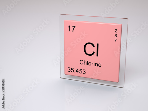 Chlorine - symbol Cl - chemical element of the periodic table Stock ...