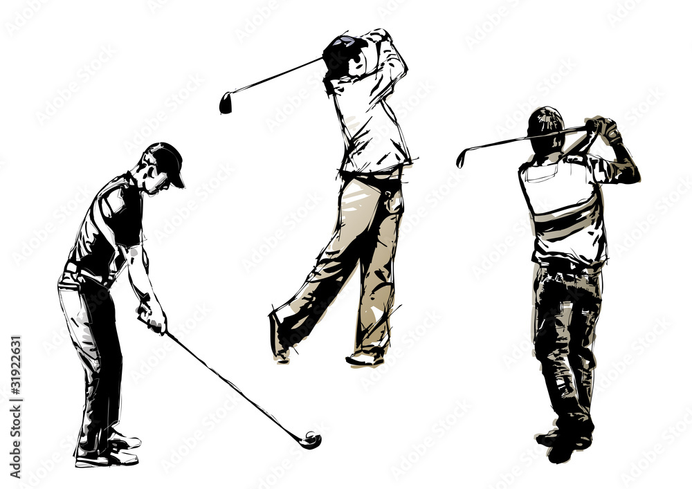 golf trio 2 Stock Vector | Adobe Stock