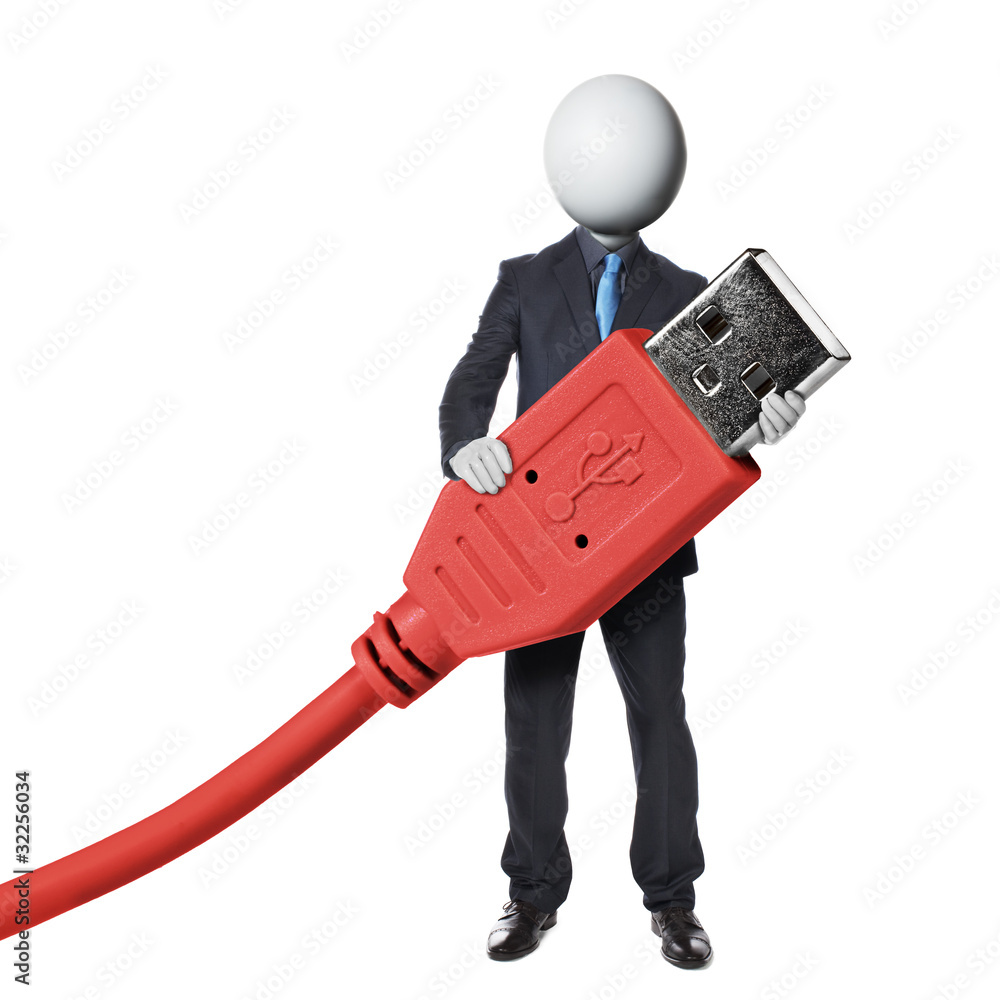 branchement USB headman concept Stock Photo | Adobe Stock