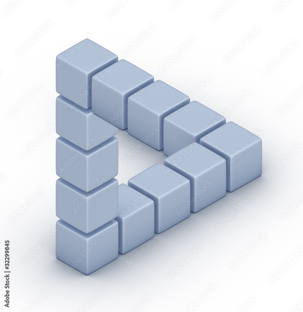 The Penrose triangle optical illusion Stock Illustration | Adobe Stock