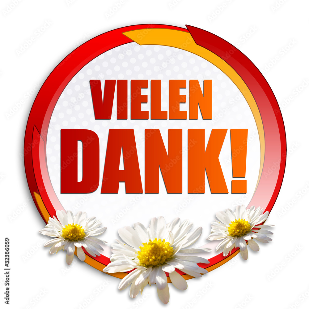 Vielen Dank! Button, Icon Stock Illustration | Adobe Stock
