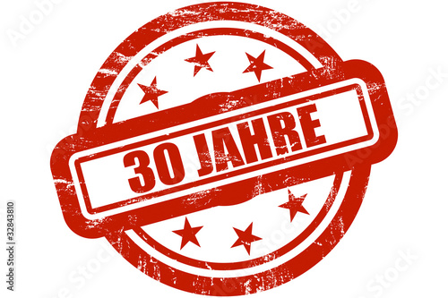 Sternen Stempel rot 30 JAHRE Stock-Illustration | Adobe Stock
