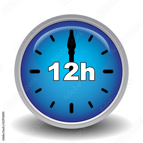 12 HOURS ICON Stock Vector | Adobe Stock