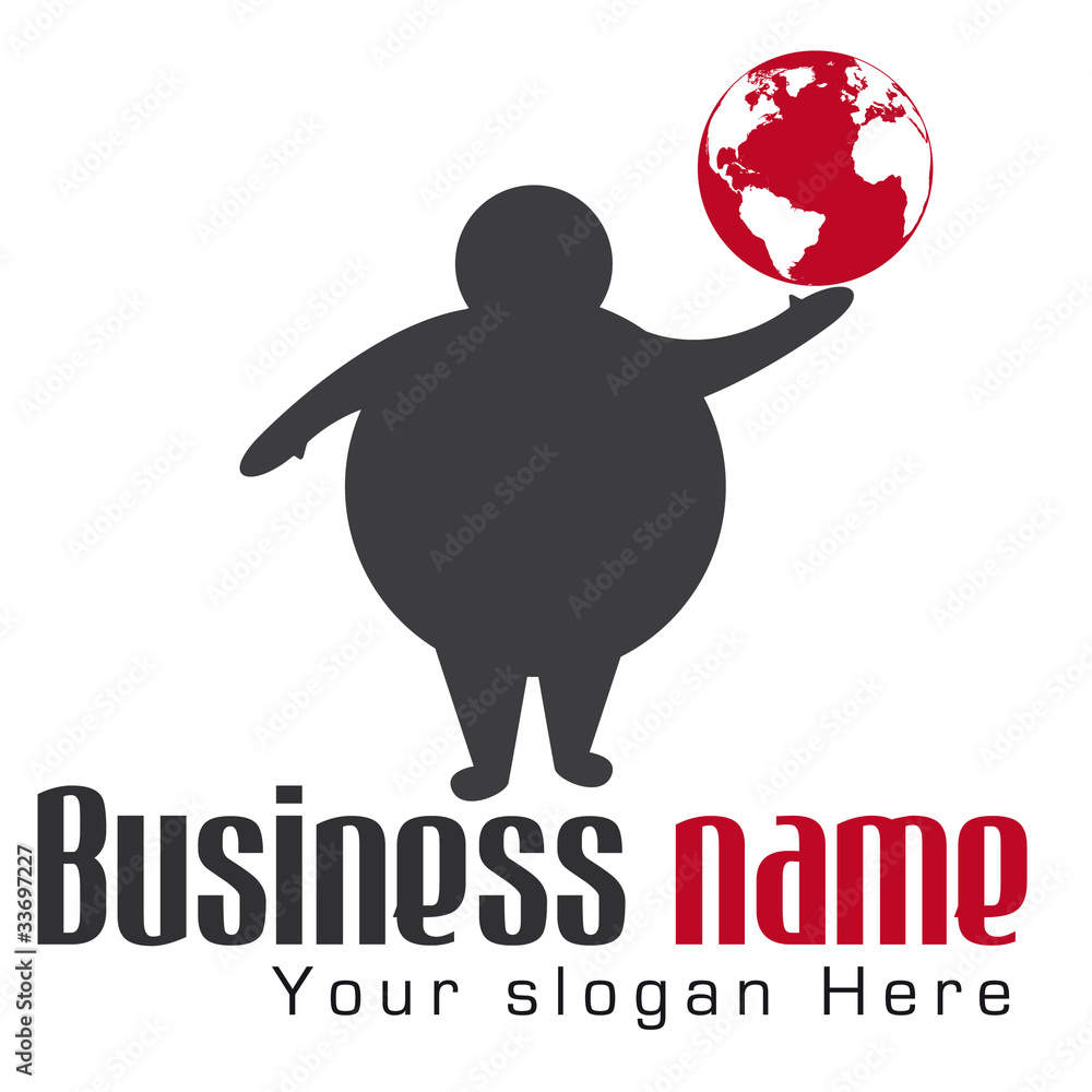 logo bonhomme et planisphère Stock Vector | Adobe Stock