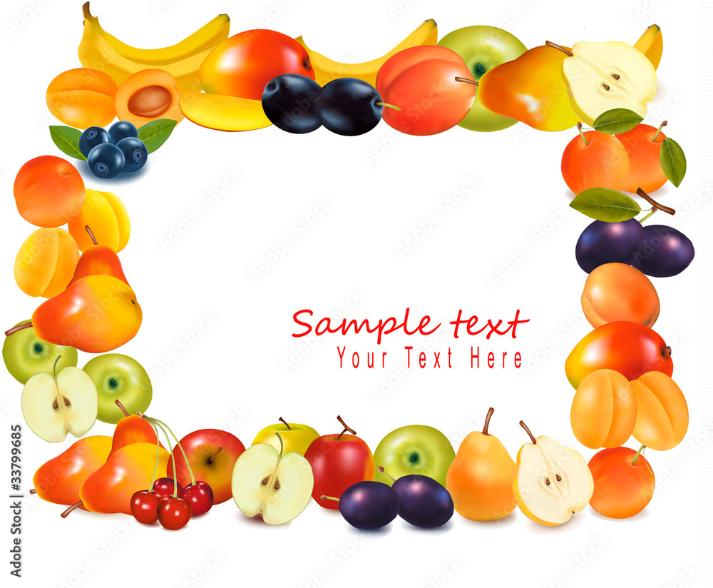 Fruit design background. Vector. 素材庫向量圖 | Adobe Stock