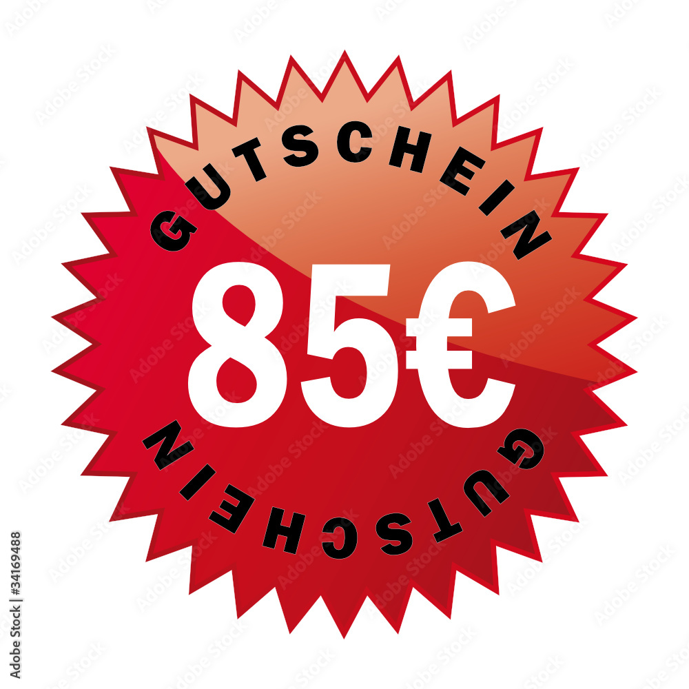 Stock-Vektorgrafik „85 Euro Gutschein“ | Adobe Stock