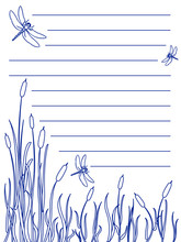 Dragonfly Note Paper Free Stock Photo - Public Domain Pictures