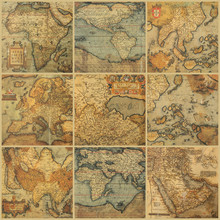 Grunge Vintage Map Collage Free Stock Photo - Public Domain Pictures