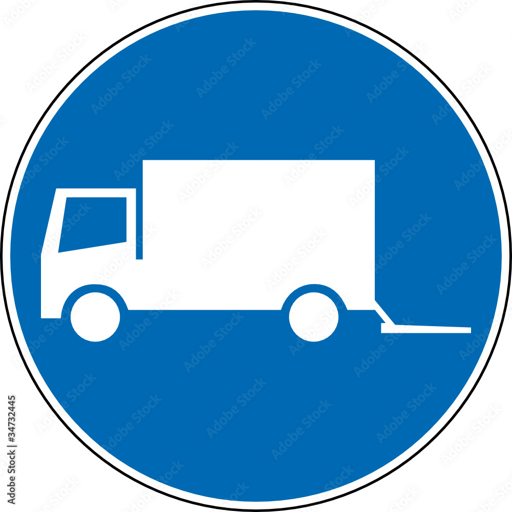 Stock-Vektorgrafik „Gebotszeichen Ladezone Entladezone LKW Zeichen ...