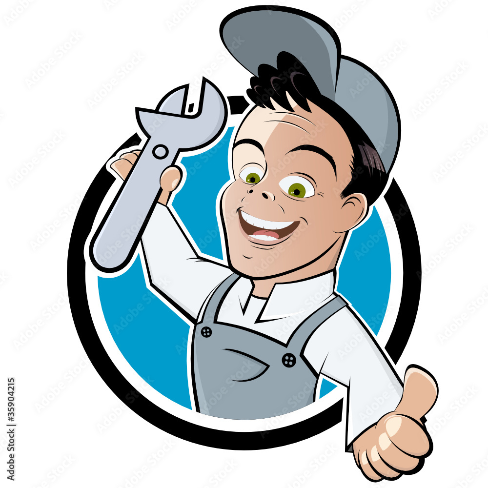 mechaniker techniker cartoon Stock Vector | Adobe Stock