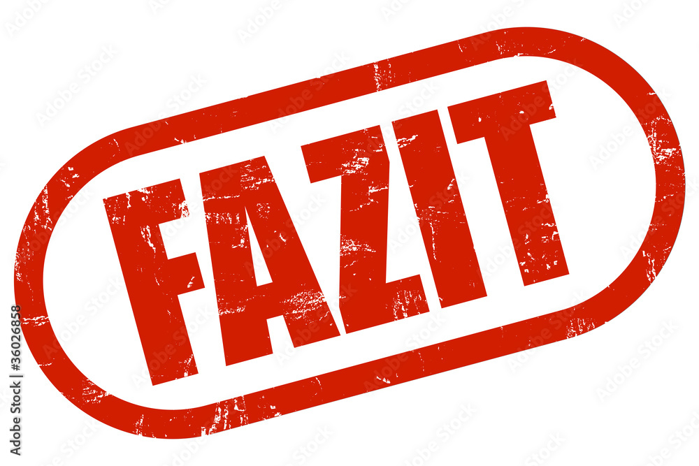 Grunge Stempel rot FAZIT Stock Illustration | Adobe Stock