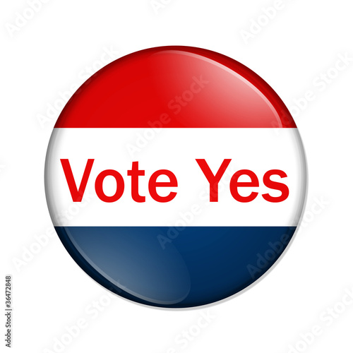 Vote Yes button Stock Illustration | Adobe Stock