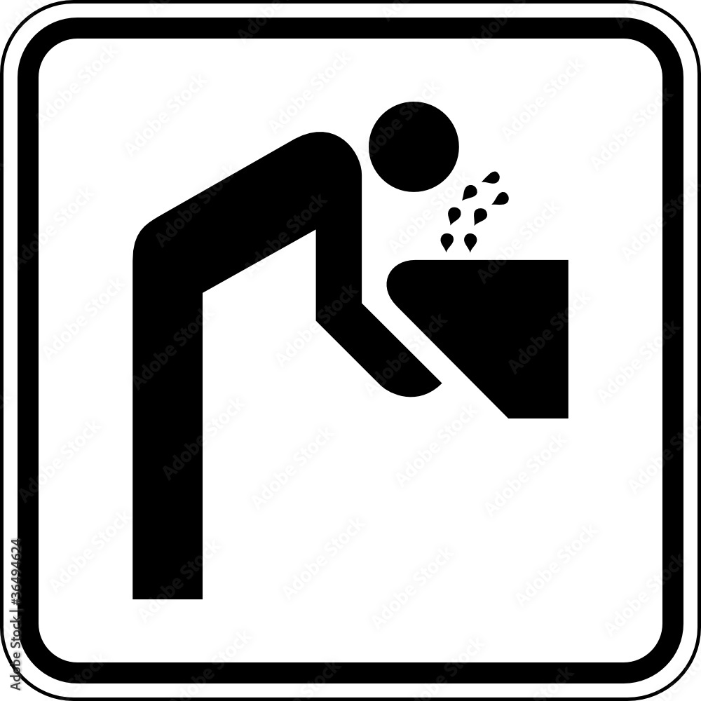 Vector de Stock Gesichtsdusche Augendusche Schild Zeichen Symbol ...