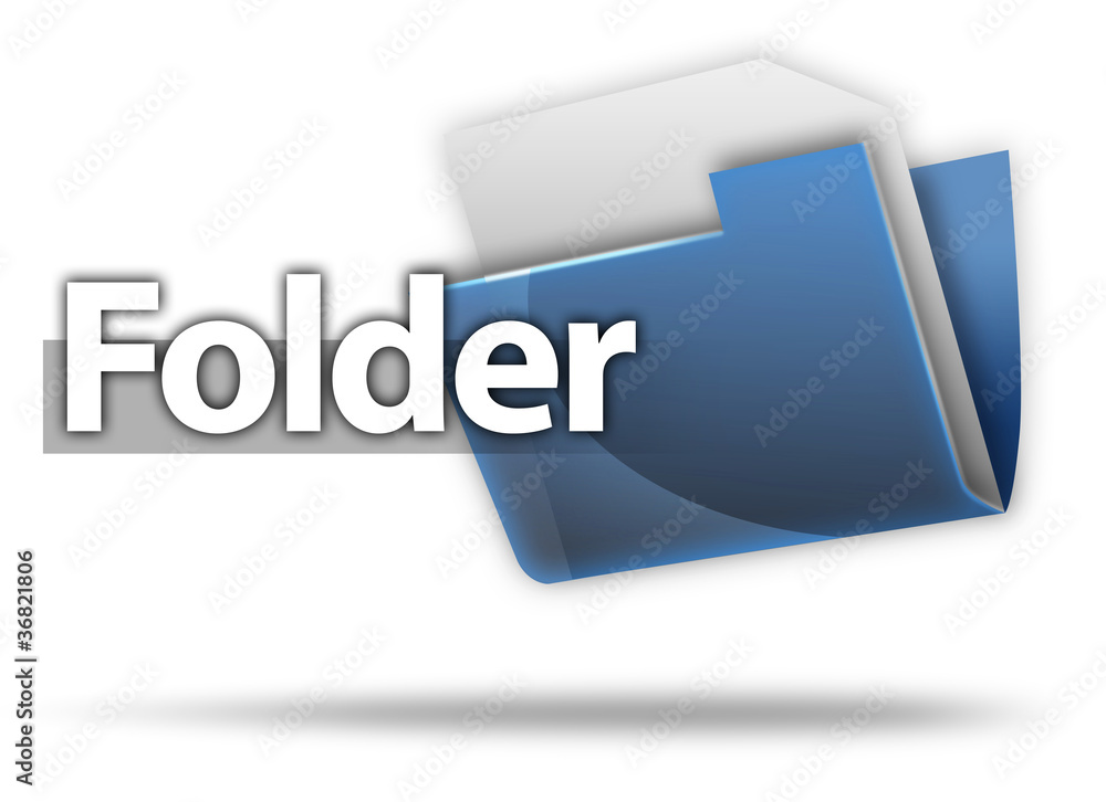 3D Style Folder Icon "Folder" Stock Illustration | Adobe Stock