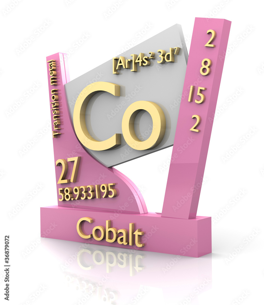 Cobalt form Periodic Table of Elements - V2 Stock Illustration | Adobe ...