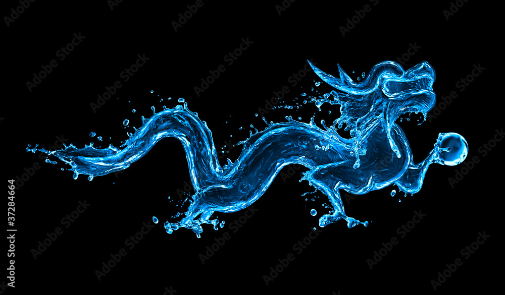 Water dragon Stock Photo | Adobe Stock