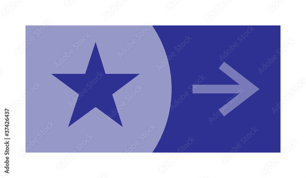 Vector de Stock signe, symbole, picto, logo, flèche, étoile, astre ...