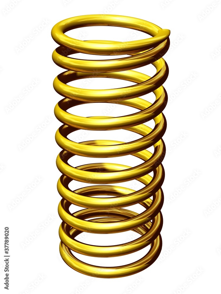 Stock-Illustration „Sprungfeder in Gold“ | Adobe Stock