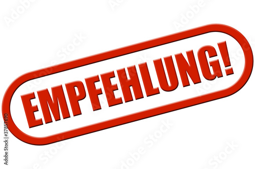 Stempel rot rel EMPFEHLUNG! – Stock-Illustration | Adobe Stock