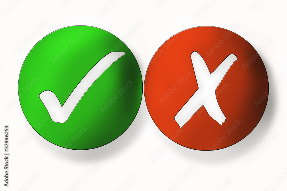 TICK AND CROSS _ SEGNI DI SPUNTA Stock Illustration | Adobe Stock