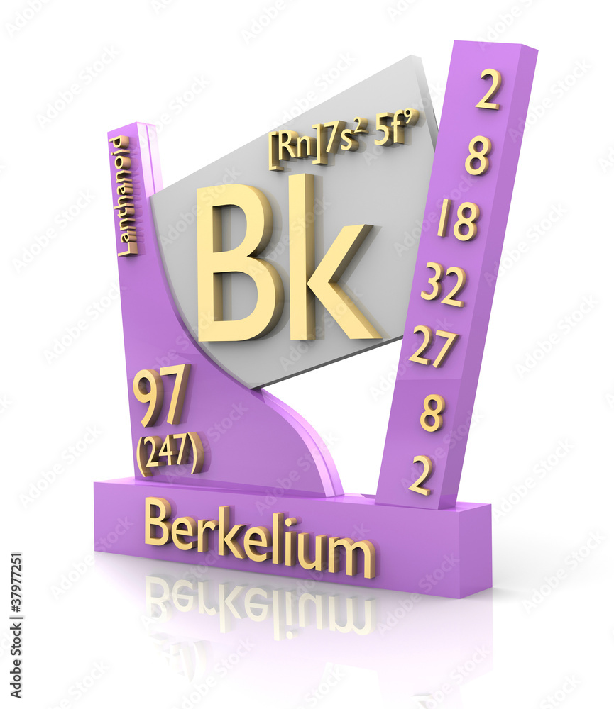 Berkelium form Periodic Table of Elements - V2 Stock Illustration ...