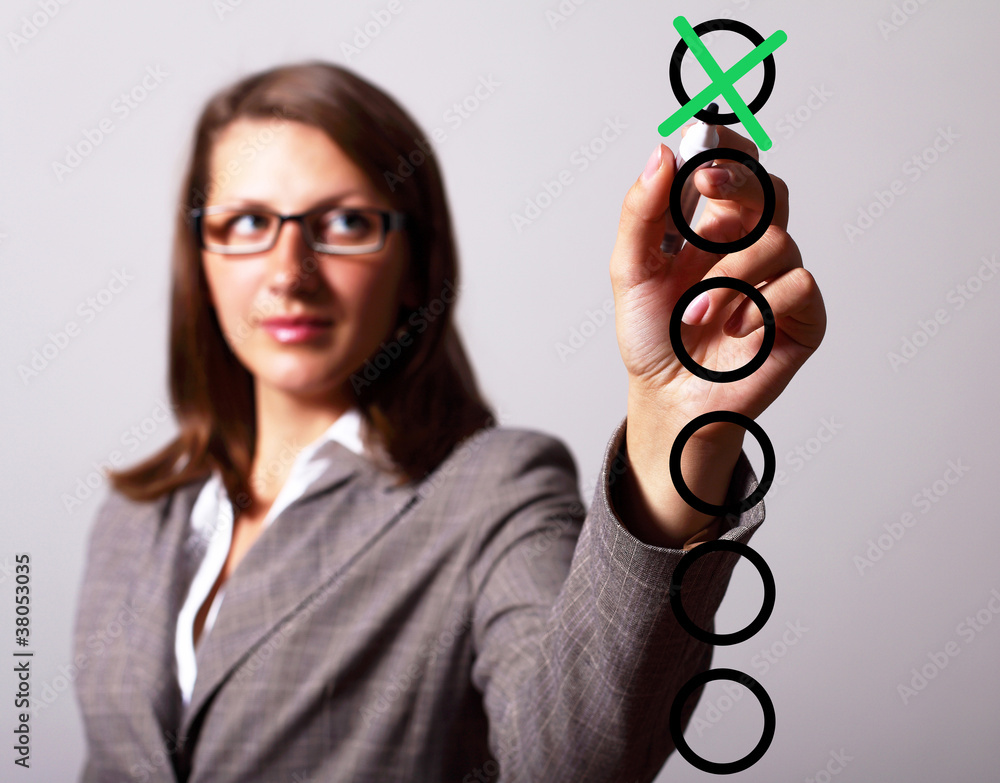 Check list with red mark Stock Photo | Adobe Stock