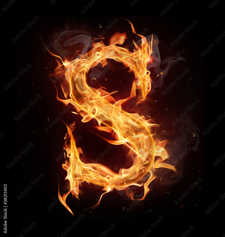Fire alphabet letter "S" Stock Photo | Adobe Stock