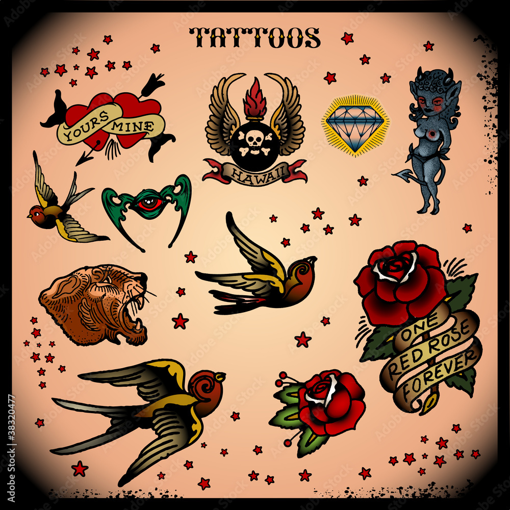 tattoos Stock Vector | Adobe Stock