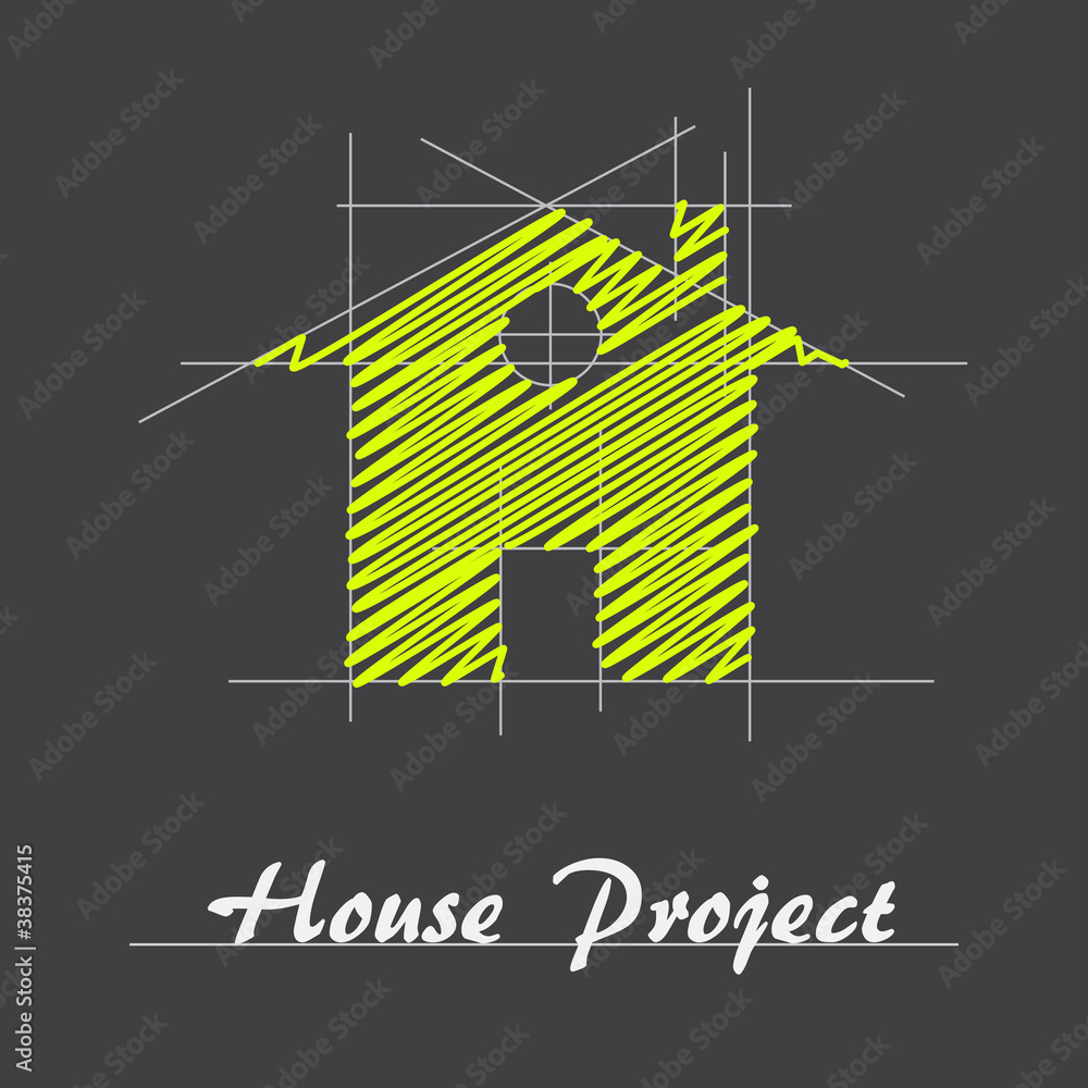 Logo house project # Vector Stock Vector | Adobe Stock