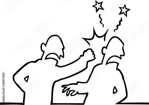 Person punching another man in the face Stock Vector | Adobe Stock