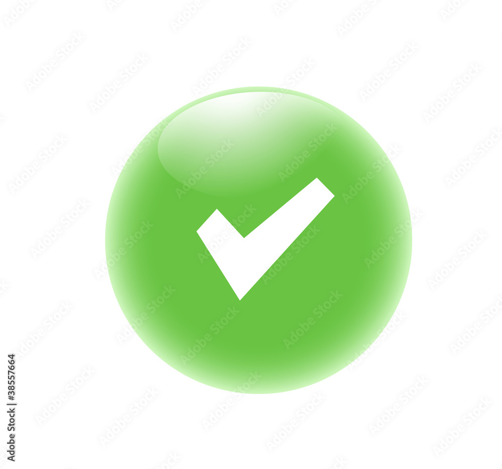 Simbolo di spunta - icona web Stock Vector | Adobe Stock