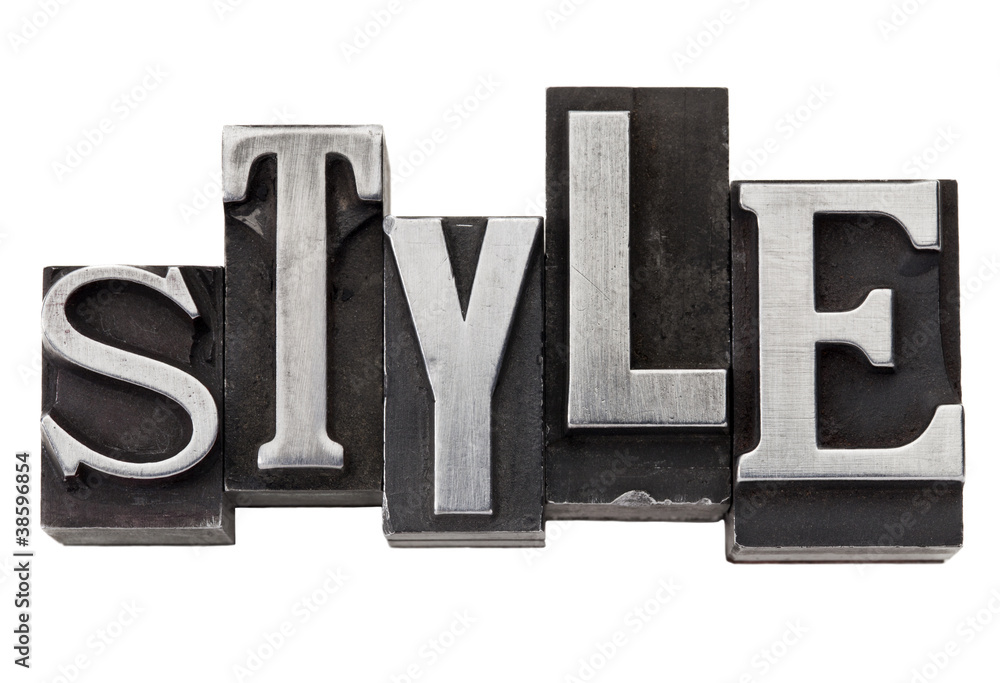 style word in metal type Stock Photo | Adobe Stock