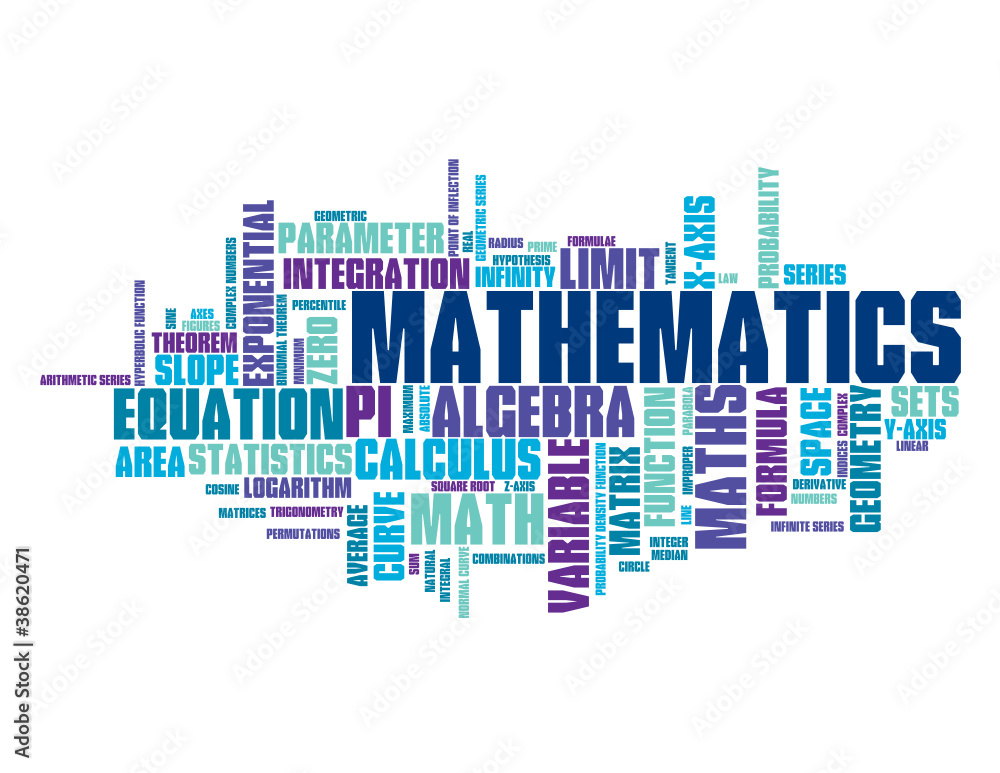 "MATHEMATICS" Tag Cloud (maths formula x y equation theorem) Stock ...