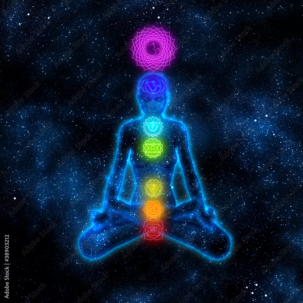 Human chakra system Stock Illustration | Adobe Stock