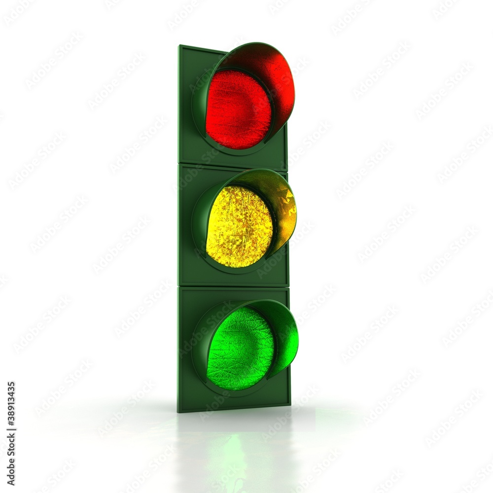 Stock-Illustration „Ampel - alles an“ | Adobe Stock
