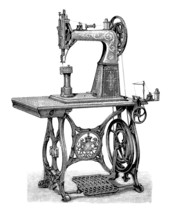 Vintage Sewing Machine Art Print Free Stock Photo - Public Domain Pictures