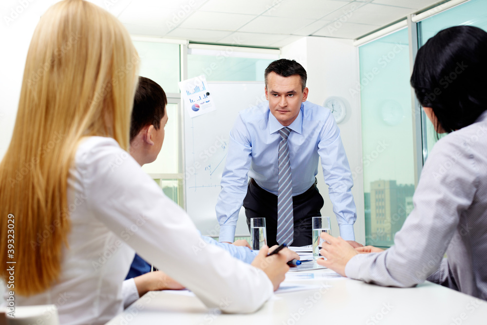 Pensive business worker Stock Photo | Adobe Stock Pensive business worker Stock Photo | Adobe Stock