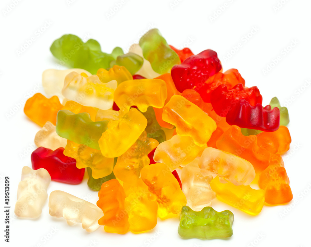 gummy bear candies isolated on white Stock Photo | Adobe Stock