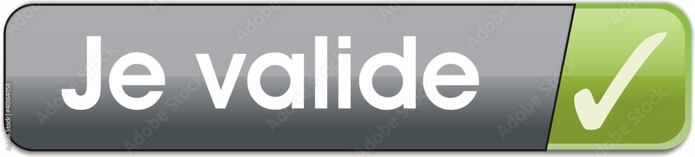 bouton je valide Stock Vector | Adobe Stock