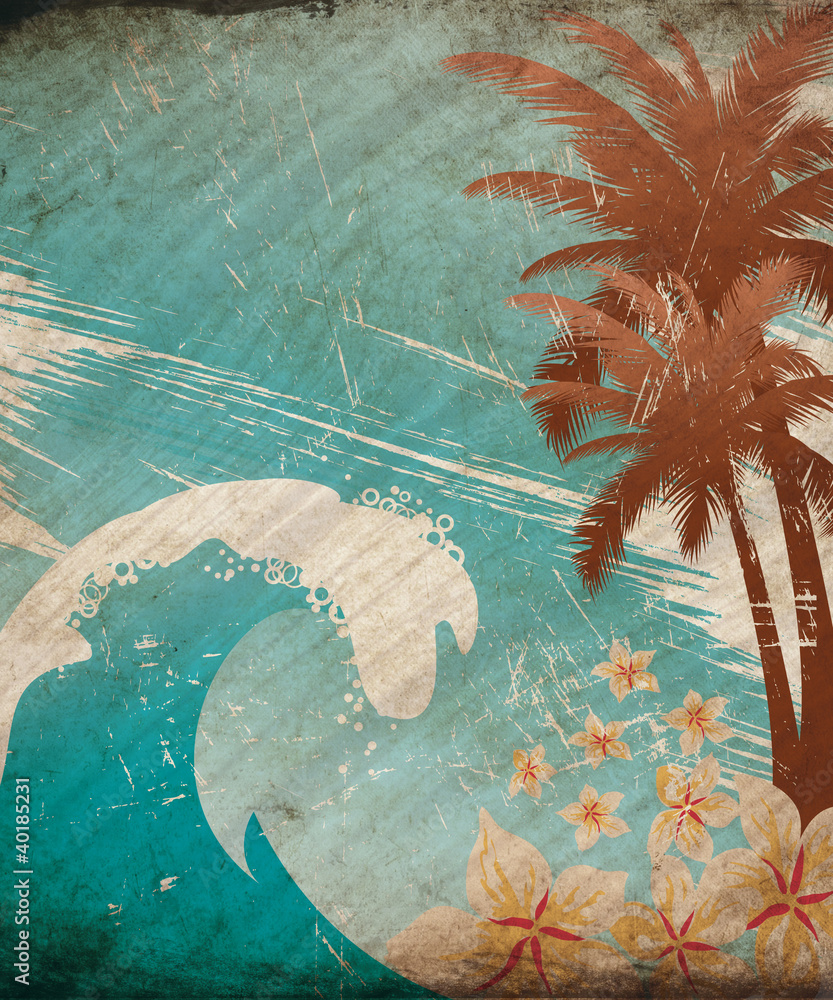Hawaiian abstract background Stock Illustration | Adobe Stock